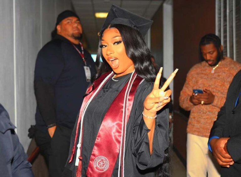 Megan Thee Stallion Celebrates As She Receives Her Bachelor's Degree At ...